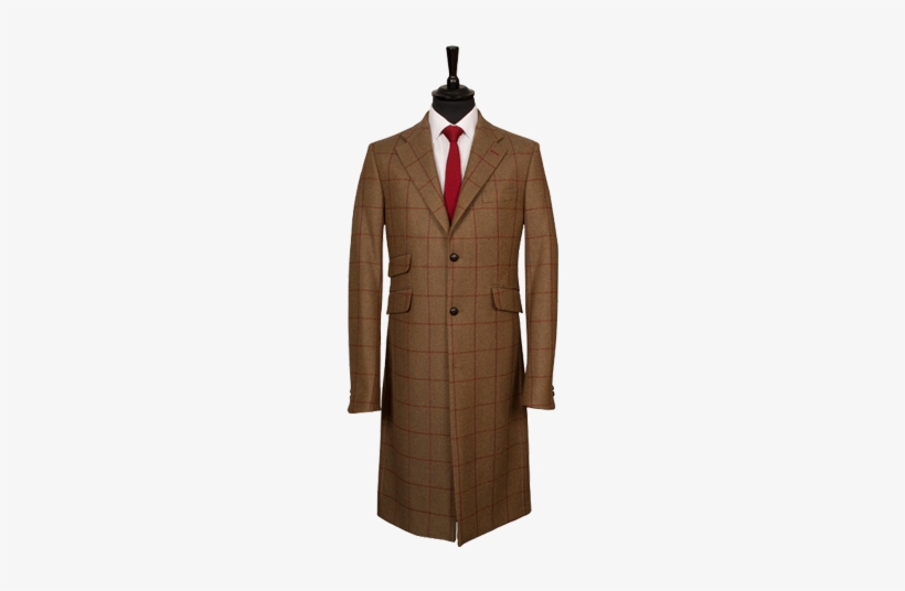 Tweed Check Handmade Overcoat - Rubinacci Napoli For London House Brown ...