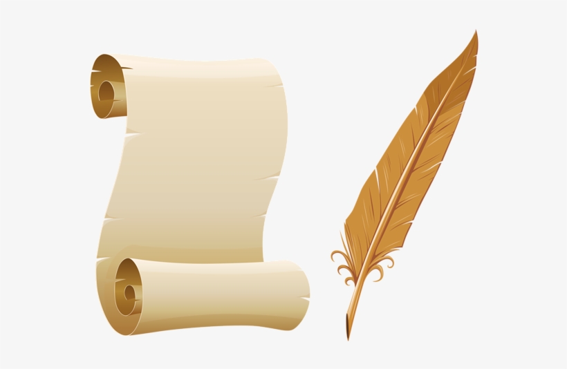 Jpg Scrolled Quill Png Picture Clip Art Pinterest - Paper And Pen Png ...
