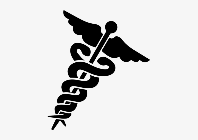 Back To Top - Medical Symbol Caduceus Square Car Magnet 3" PNG Image ...