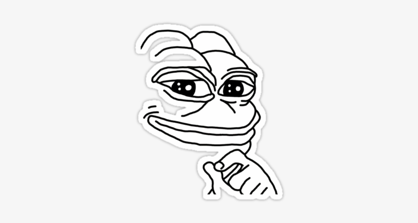 Download Image Royalty Free Library Smug Pepe - Pepe The Frog Black And ...