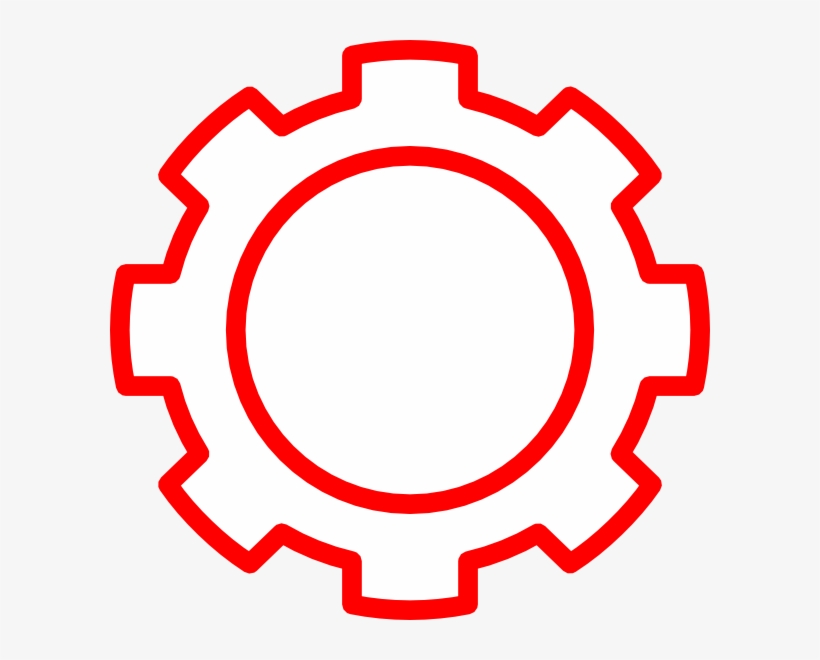 Gear Clipart Red - Gear Clipart Black And White PNG Image | Transparent ...