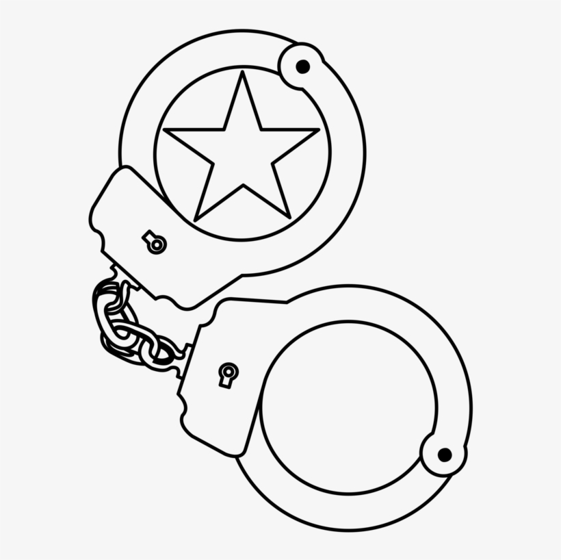Handcuffs Computer Icons Police Officer - Handcuff Clipart Black And ...