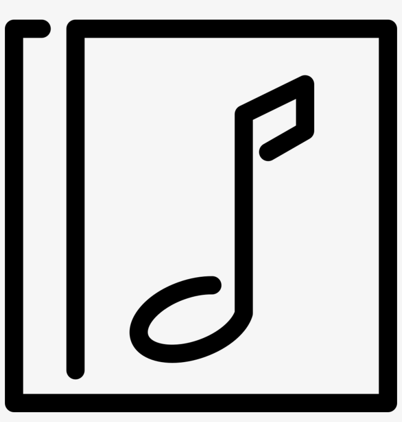 Cd With Music Note Comments - Music Disc Outline White PNG Image ...