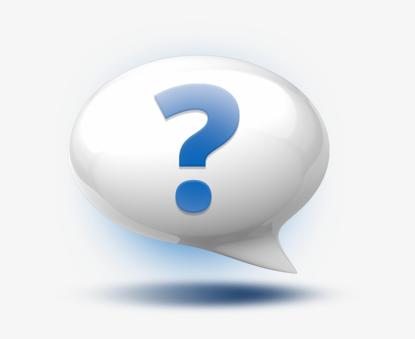 3d White Word Bubble Question Mark Featuredcontent - Question Mark PNG ...