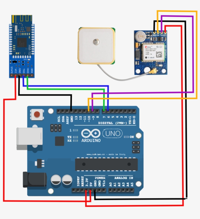 Download Wiring For Gps And Bluetooth - Piezo Sensor Connect Arduino ...