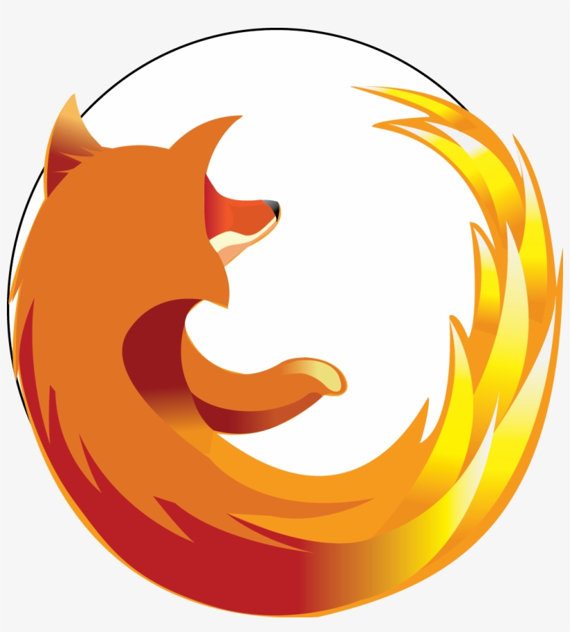 First Illustrator File Of The Fox Part Of The Firefox - Firefox Logo ...