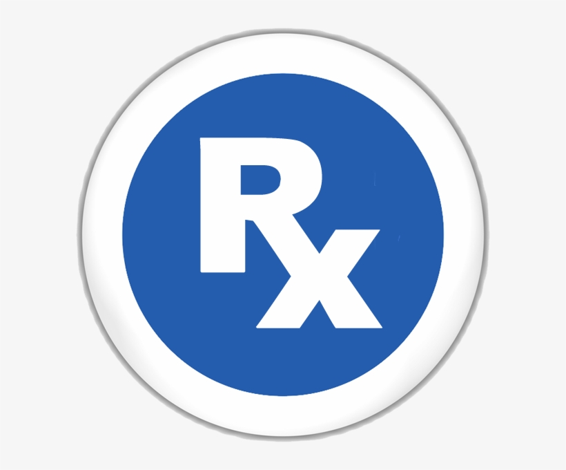 Rx Symbol Bold White Round Button - Universiteti Bujqesor I Tiranes PNG ...