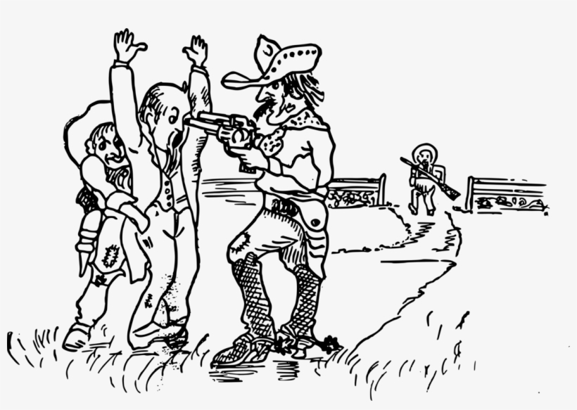 Drawing Human Cartoon Line Art - Robbery Drawing PNG Image ...