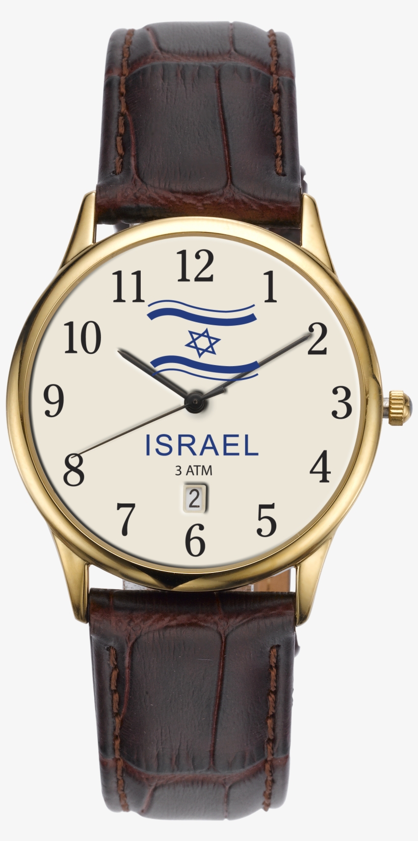 Sku 21 2092 341 - Israeli Flag Watch With Hebrew Letters PNG Image ...