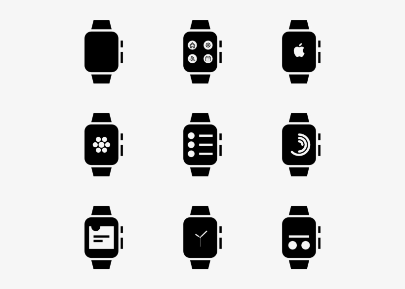Smartwatch 11 Icons - Smartwatch Icon PNG Image | Transparent PNG Free ...