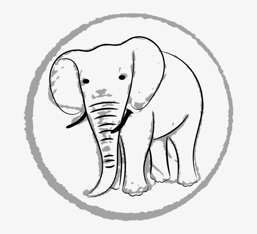 African Elephant Indian Elephant Drawing Elephantidae - White Elephant ...