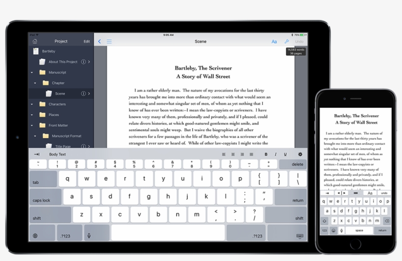 Editing Scrivener Files With Storyist For Ios - Ia Writer PNG Image ...
