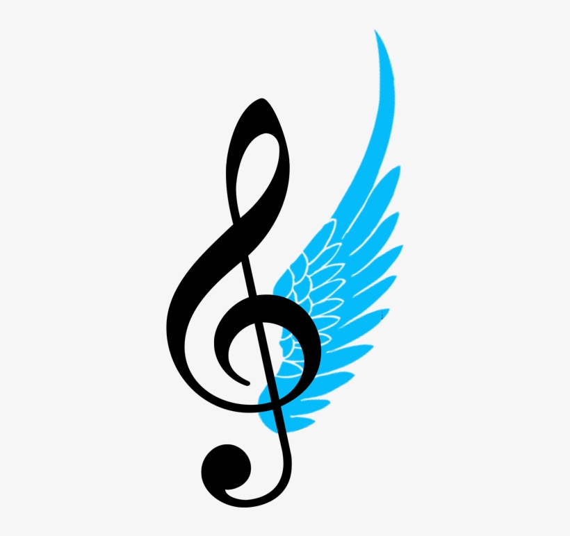 Download Treble Clef And Wing By Blueneonartist-d6olkmc - Music Note ...