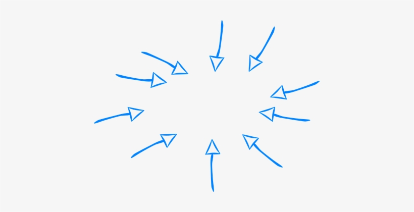 Arrows Blue Focal Center Design Directivit - Arrows Pointing To ...