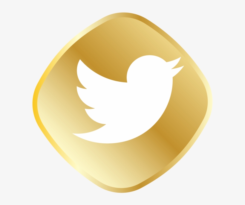 Download Golden Twitter Icon, Royal, Golden, Icon Set Png And - Twitter ...