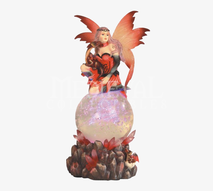 Red Fairy And Dragon Brood Crystal Ball Light - Crystal Ball PNG Image ...