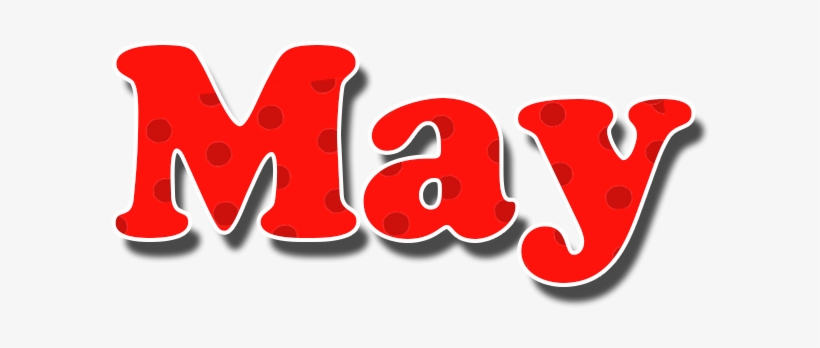 May Red Dots Name Design Png - May Png PNG Image | Transparent PNG Free ...