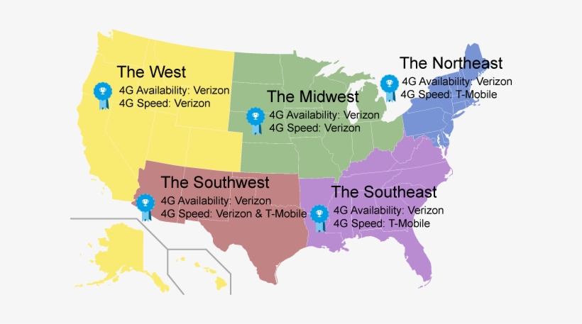 How Us Operators Stack Up By Region - Regions Of The Us 2017 PNG Image ...