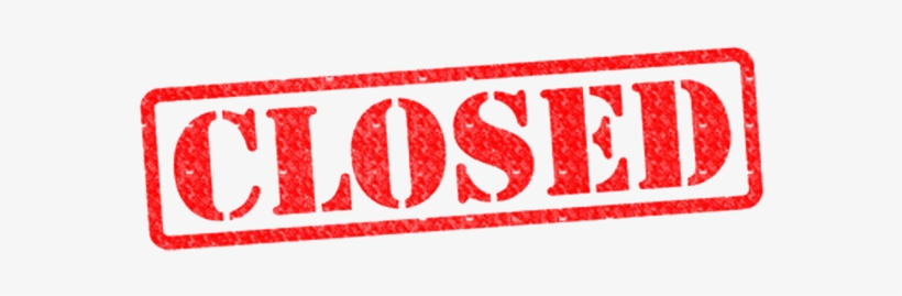 Closed-600x230 - Account Closed For A While PNG Image | Transparent PNG ...