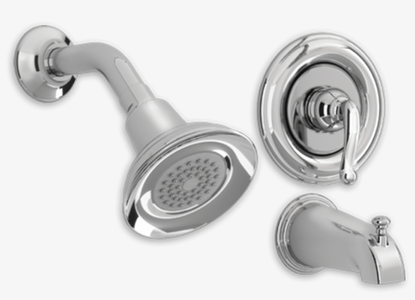 Single Handle Tub & Shower Faucet, Polished Chrome PNG Image ...