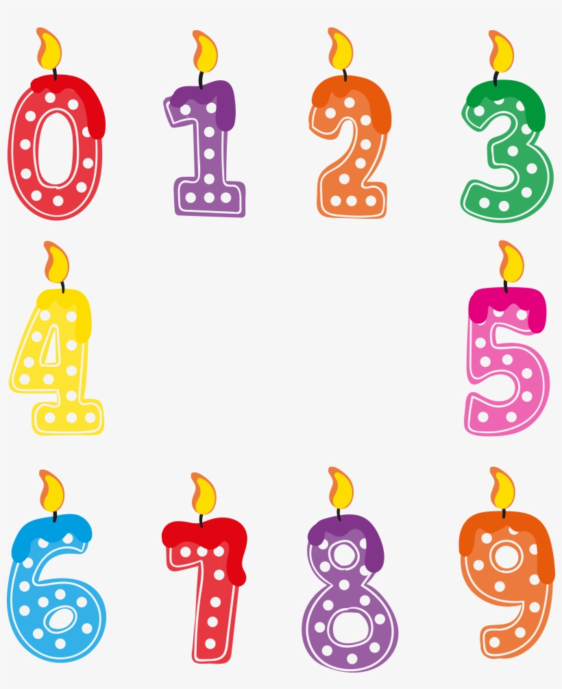 Download Birthday Present Clipart Numbered - Birthday Candles Clipart ...