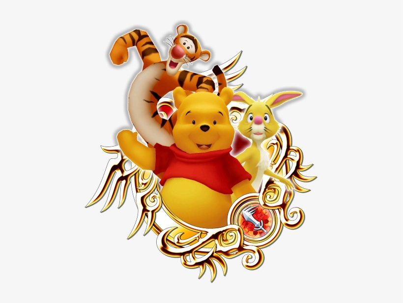 Pooh & Tigger & Rabbit - Kingdom Hearts X Medals Base PNG Image ...