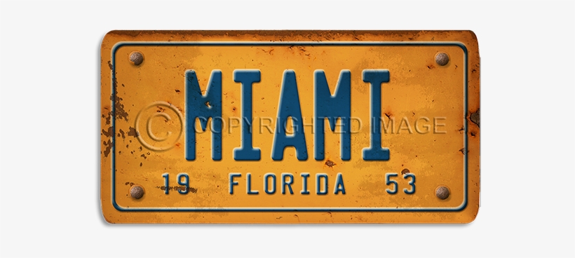 Florida License Plate Custom - Miami License Plate Png PNG Image ...