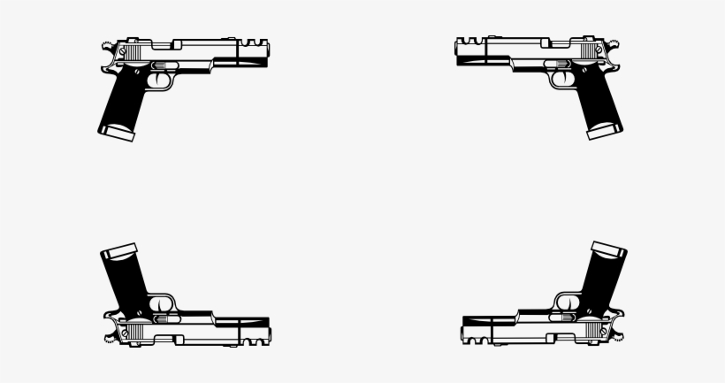 Black Gun Clip Art At Clker Com - Gun Border PNG Image | Transparent ...