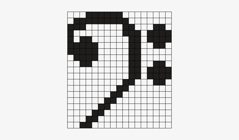 Bass Clef Perler Bead Pattern / Bead Sprite - Bass Clef Pixel Art PNG ...