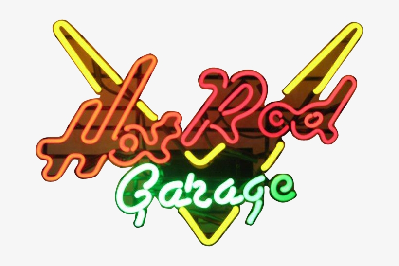 Hot Rod Garage Neon Sign - Hot Rod Garage Png PNG Image | Transparent ...