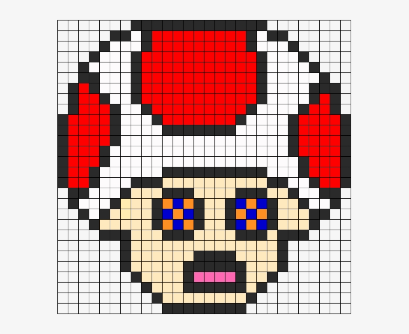 Trippy Toad Perler Bead Pattern / Bead Sprite - Trippy Mario Perler ...