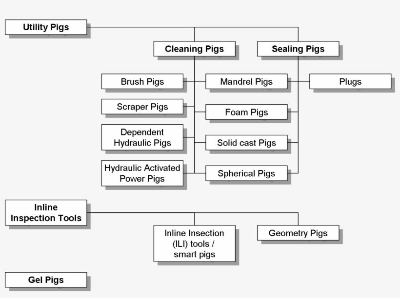 Classification Of Pipeline Pigs - Type Of Pipeline Pig PNG Image ...