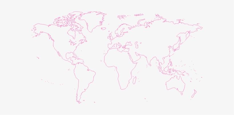 Download Empty Map World Pink Clip Art At Clker - Pink World Map Png ...