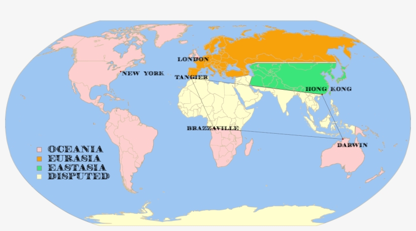 Download 1984 Orwell World Map Eurasia Oceania Superstate Vector ...
