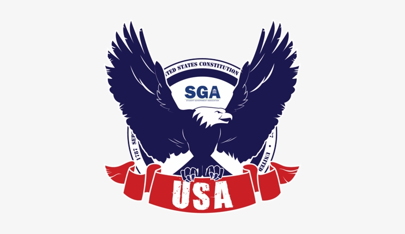 Download Picture Of Eagle Vector With Sga Logo In Middle - Vector ...