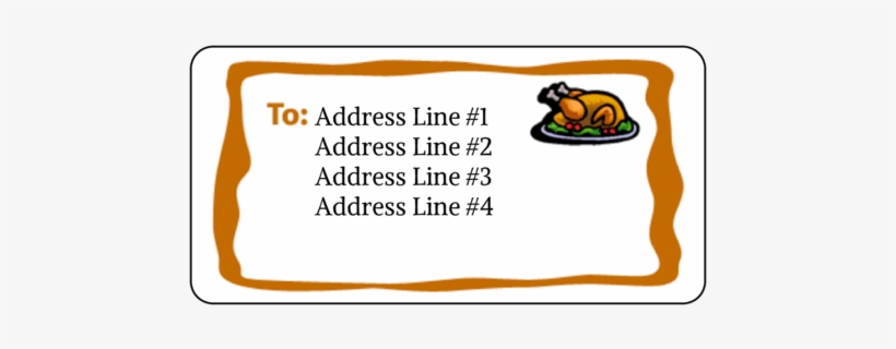 Thanksgiving Turkey Address Label - Label PNG Image | Transparent PNG ...