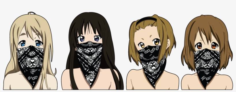 Image Of Anime Bandits - Zumprema Bandana Black - Gymtas - Zwart PNG ...