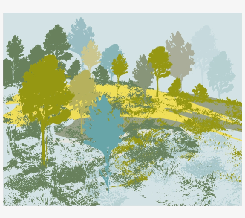 Painted Horizon Rectangular Mat - Visual Arts PNG Image | Transparent ...