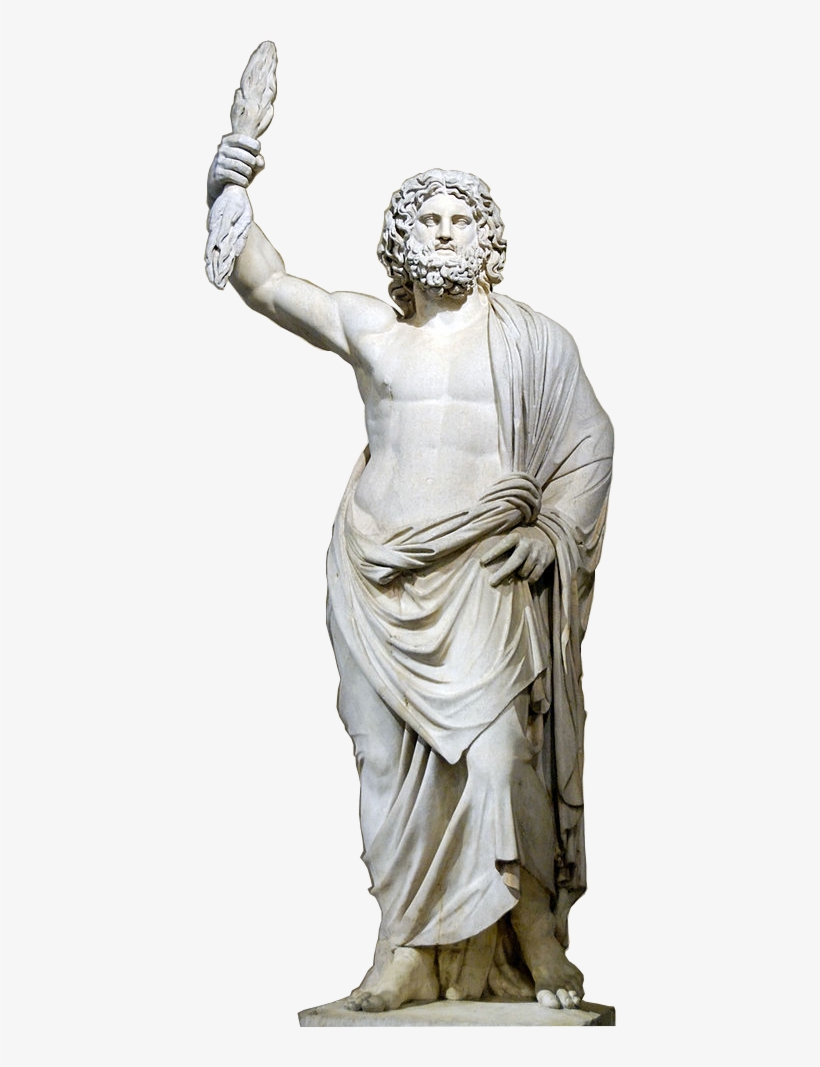491px-jupiter Smyrna Louvre Ma13 Crop - Statue Of Zeus Png PNG Image ...