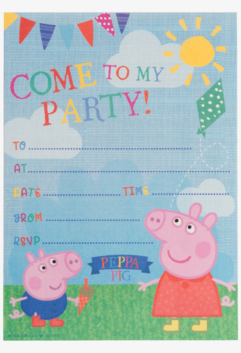 Download Peppa Pig Party Invitations Tether Float Png Peppa - Peppa Pig ...