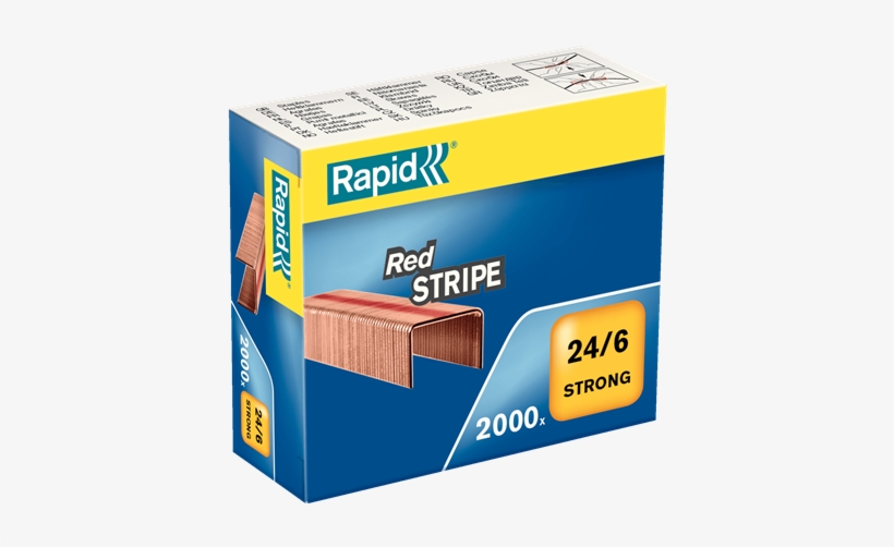 Rapid Strong Staples 24/6 Red Stripe - Rapid 13/10 10mm Staples Box ...