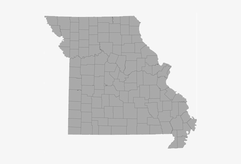 Download A Map Of Missouri Showing The Outline Of Each County ...