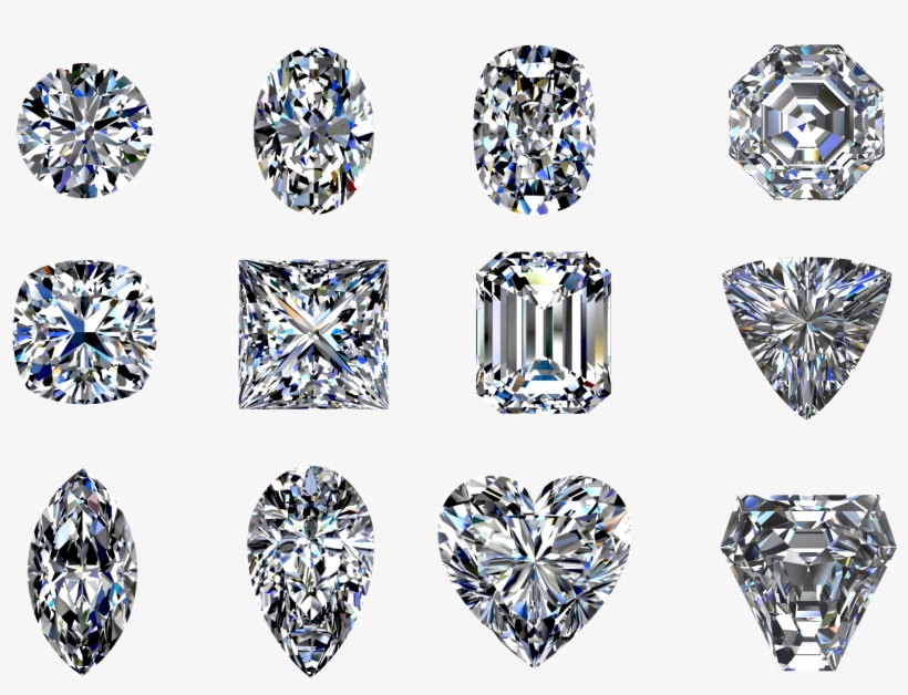 Diamond Shapes - Cz Solitaire Necklace And Earrings Set PNG Image ...