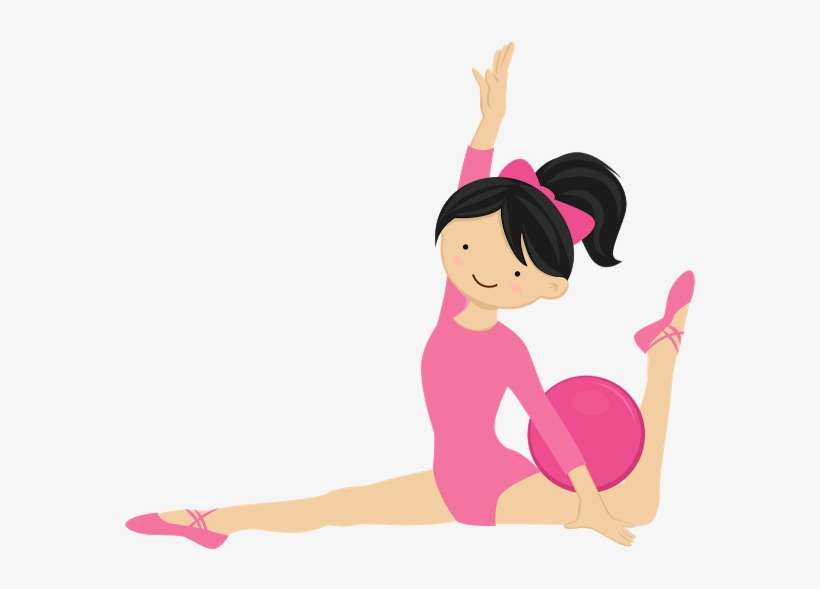 Gymnast Clipart Gymnastics Class - Niña Gimnasta Animada PNG Image ...