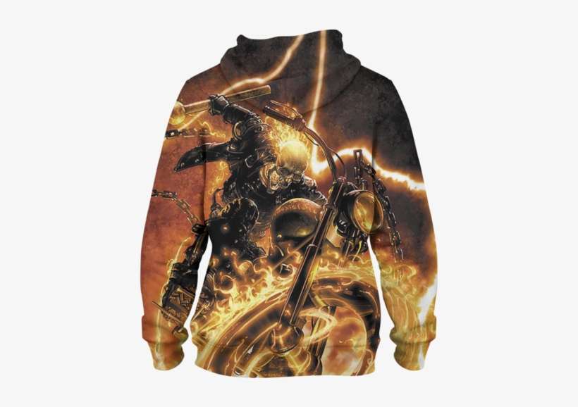 Ghost Rider Pullover Hoodie - Ghost Rider PNG Image | Transparent PNG ...
