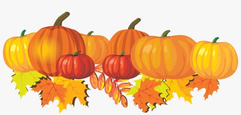 Cropped October Clip Art Clipart 2 Image - Fall Leaves And Pumpkin Clip ...