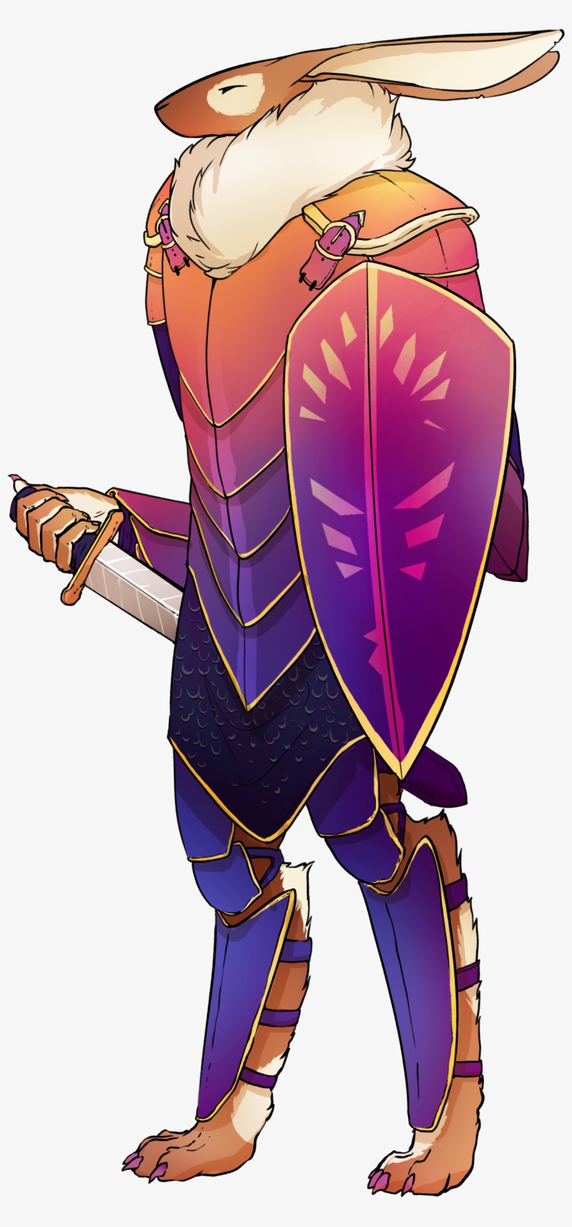 Rabbit Warrior - Rabbit Anthro PNG Image | Transparent PNG Free ...