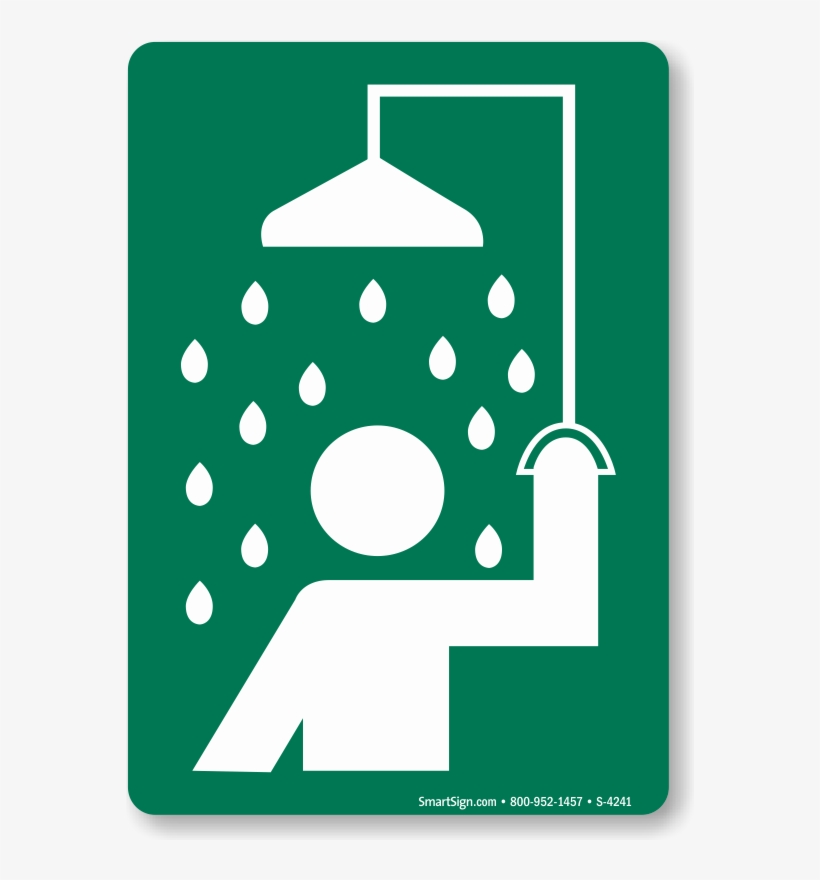 Safety Shower Symbol Learn More - Emergency Shower Station Sign PNG ...