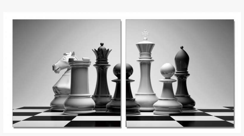 Whiteline Checkmate Black And White Painting Acrylic - Chess: The Right ...