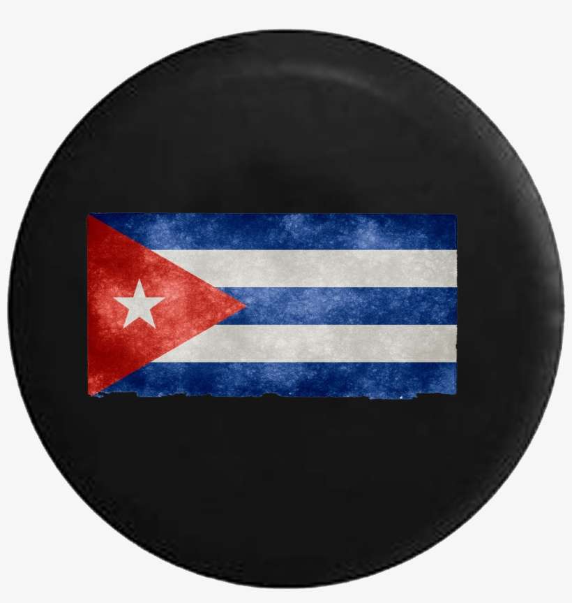 Cuban Flag Distressed And Tattered Cuba Castro Jeep - La Voz Cubana ...